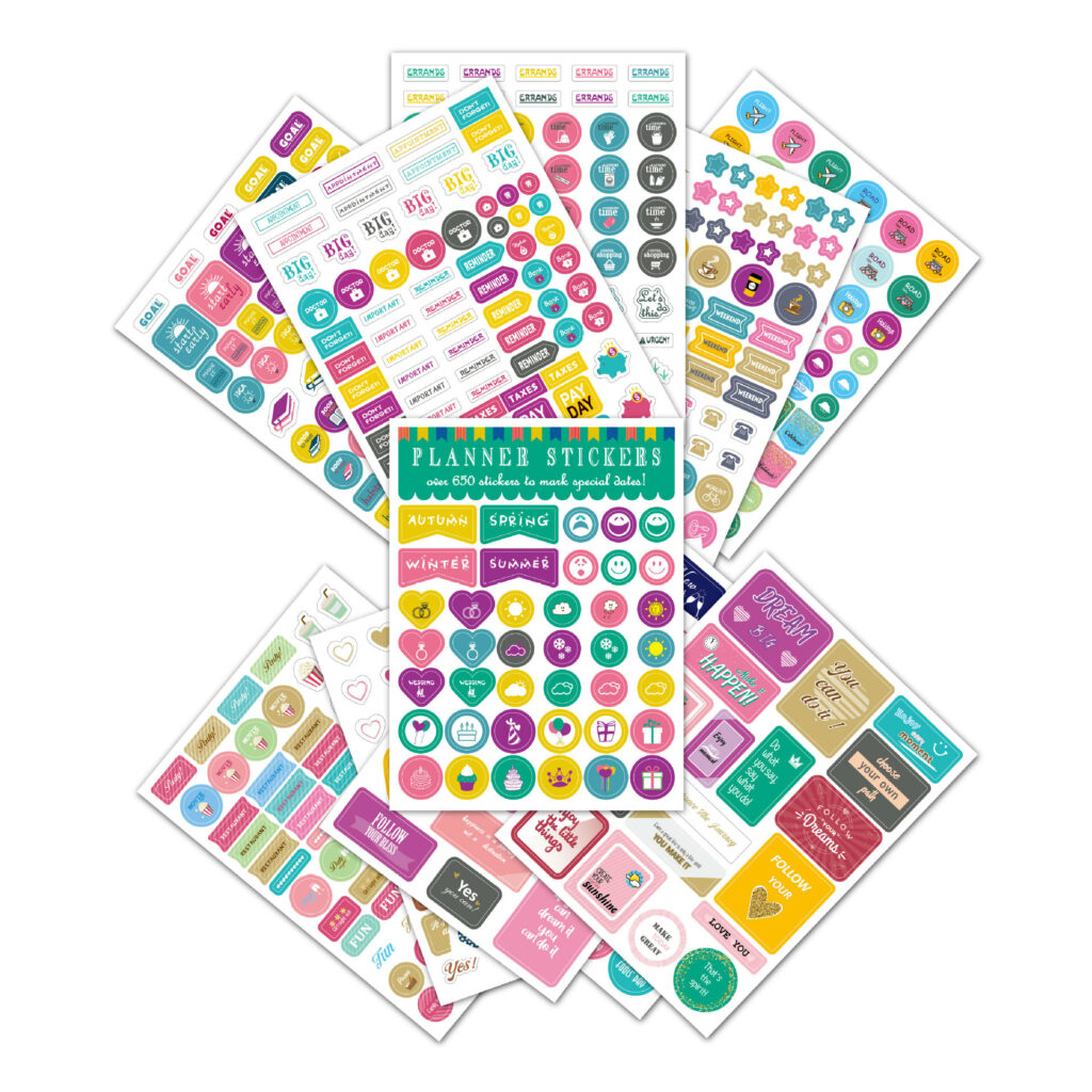 Planner Sticker Theme Monthly Weekly Calendar Encourages Planning to ...