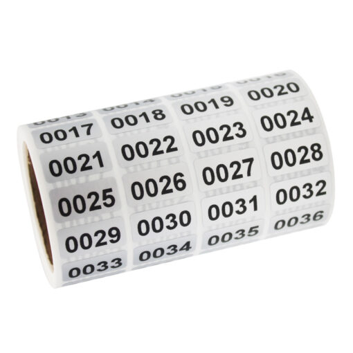 Serial number roll digital label Dumb silver self-adhesive roll sticker ...