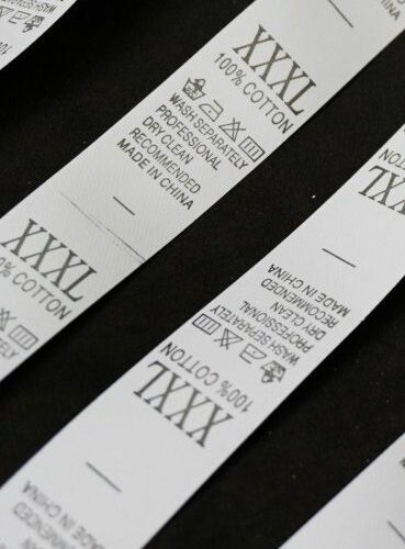 English pure cotton general washing water label washing water label ...