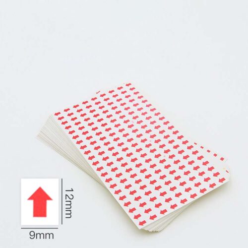 Spot arrow sticker defective product rework rework mark sticker red ...