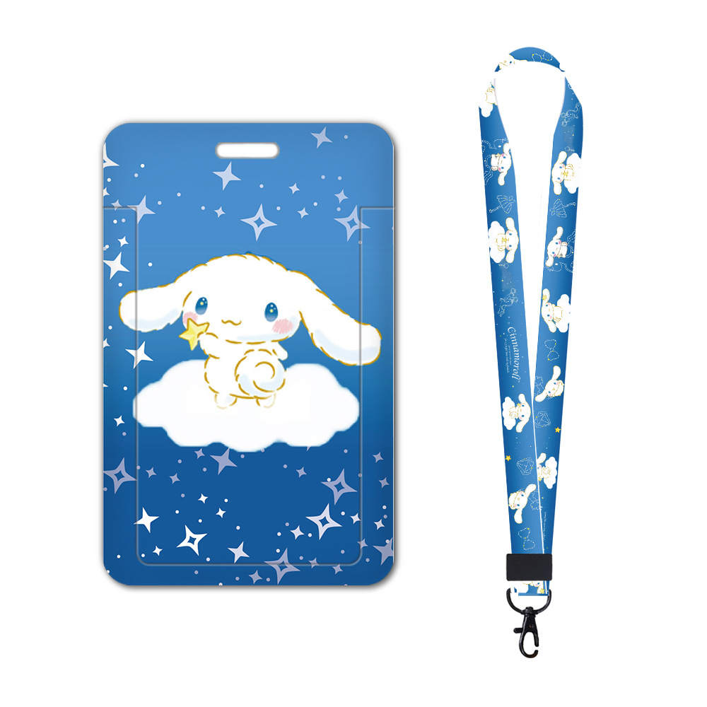 Cute cartoon bus ID card set badge work permit campus student meal card ...